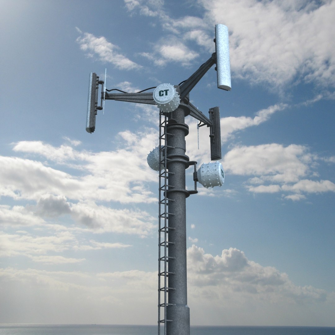 Telecommunication Towers Communication Dish Antenna 3d Model