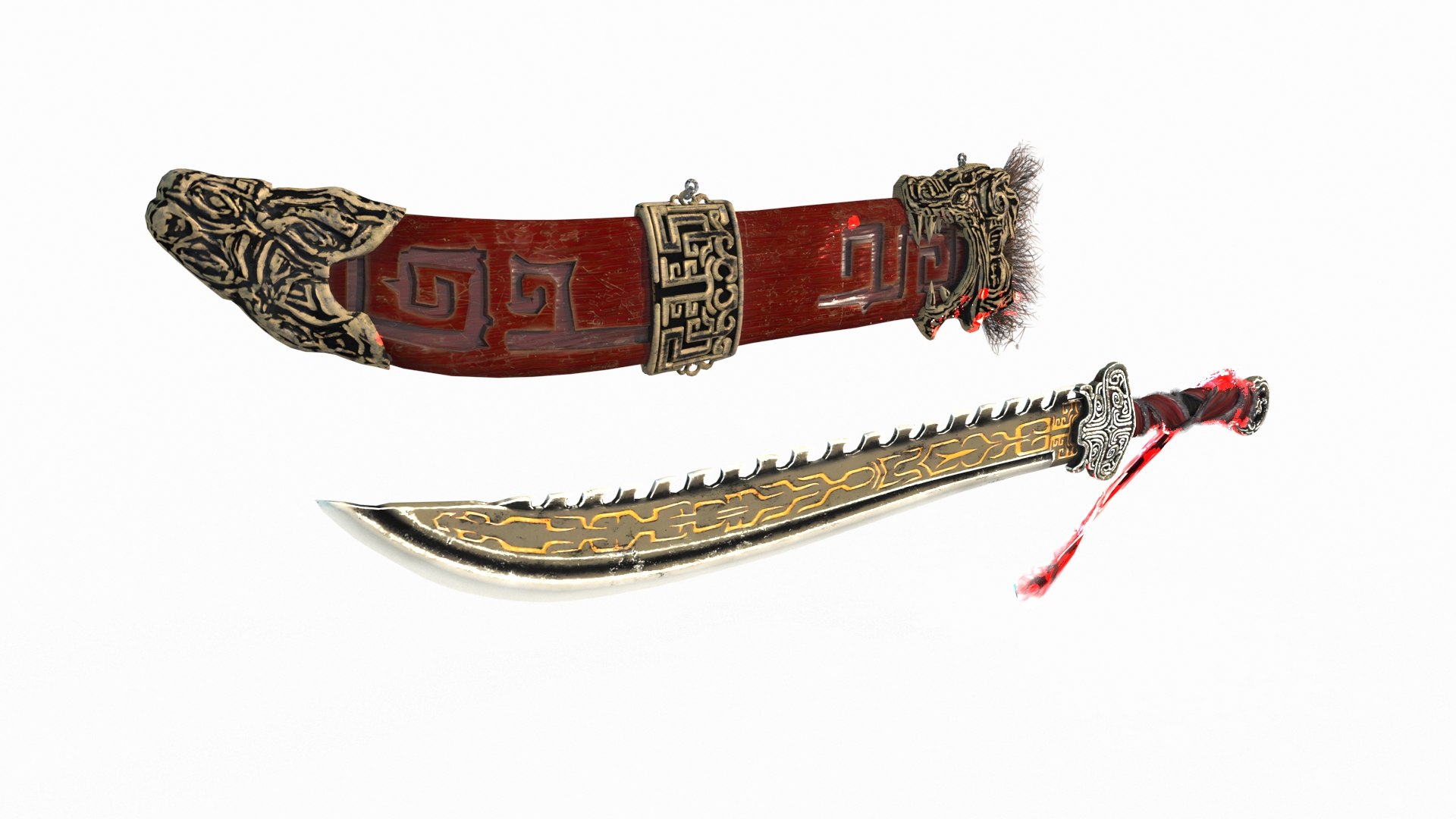 Ancient Asian Machete 3D - TurboSquid 2293220