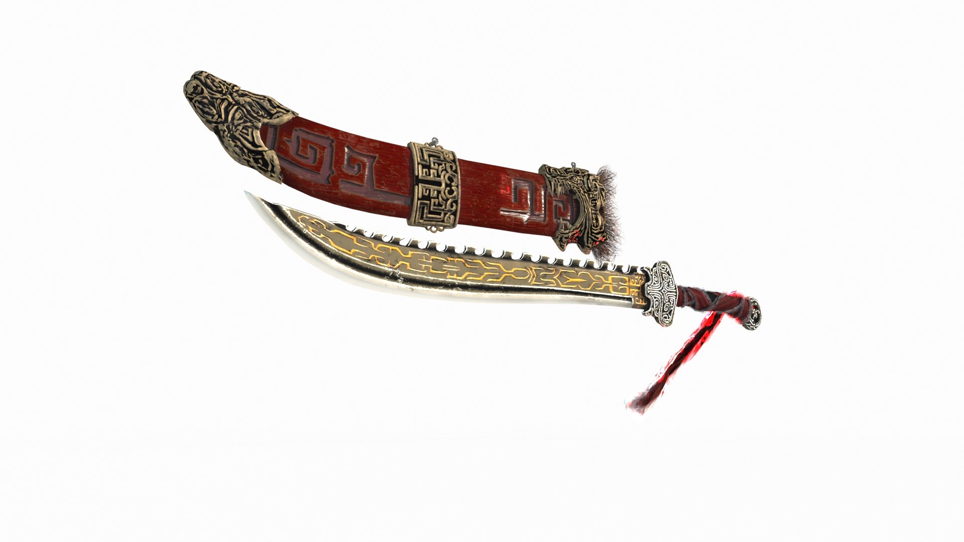 Ancient Asian Machete 3D - TurboSquid 2293220