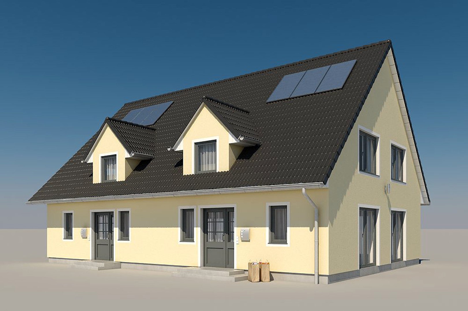 3d Model Duplex House