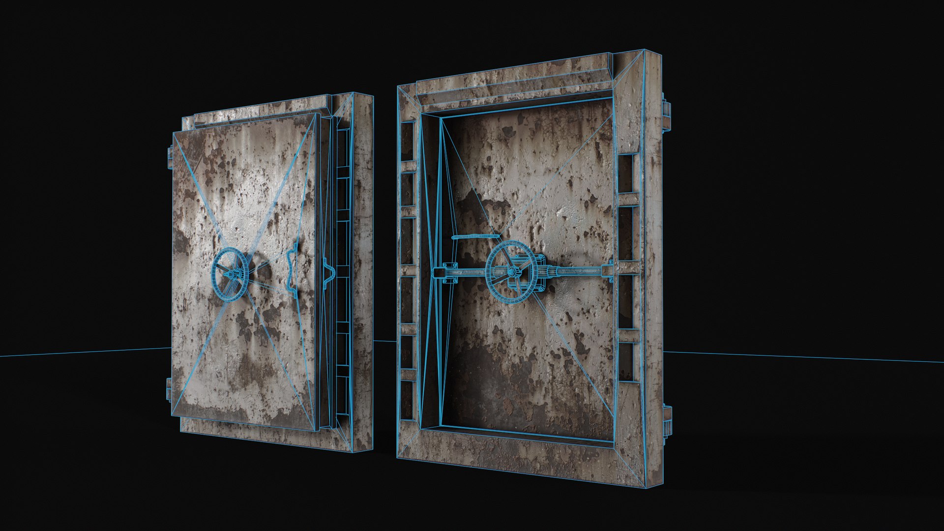 Bunker Door Pbr Lowpoly Bunker Gate 09 3D Model - TurboSquid 2093280