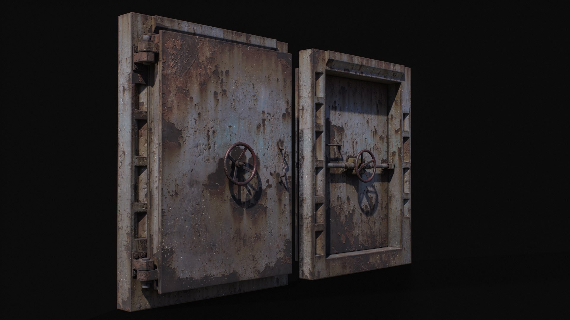 Bunker Door Pbr Lowpoly Bunker Gate 09 3D Model - TurboSquid 2093280