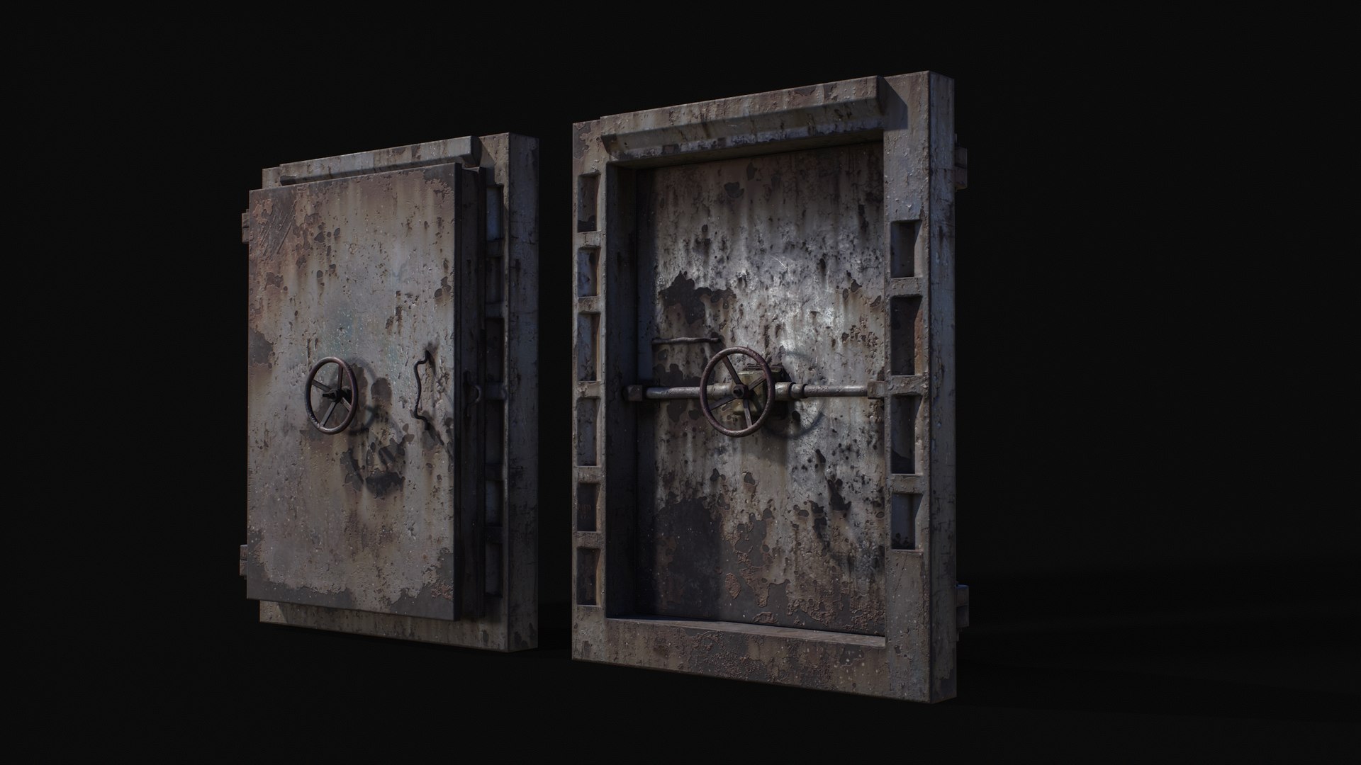 Bunker Door Pbr Lowpoly Bunker Gate 09 3D Model - TurboSquid 2093280