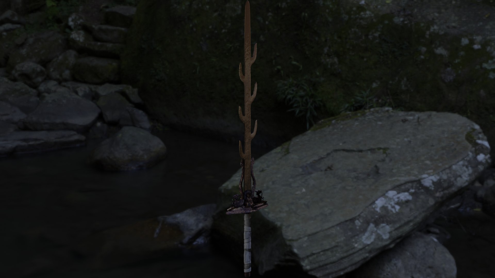 3D 7 branched sword Shichishito lowpoly-8394 - TurboSquid 1900934