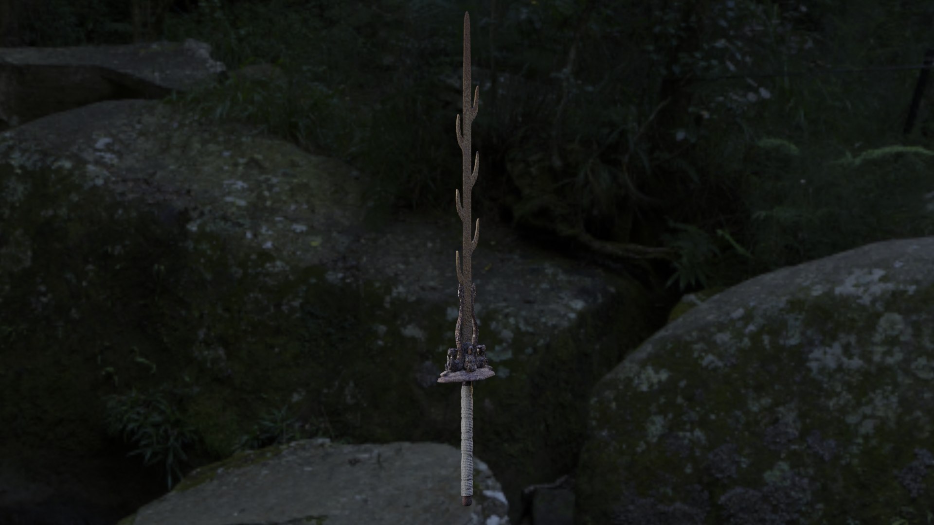 3D 7 branched sword Shichishito lowpoly-8394 - TurboSquid 1900934