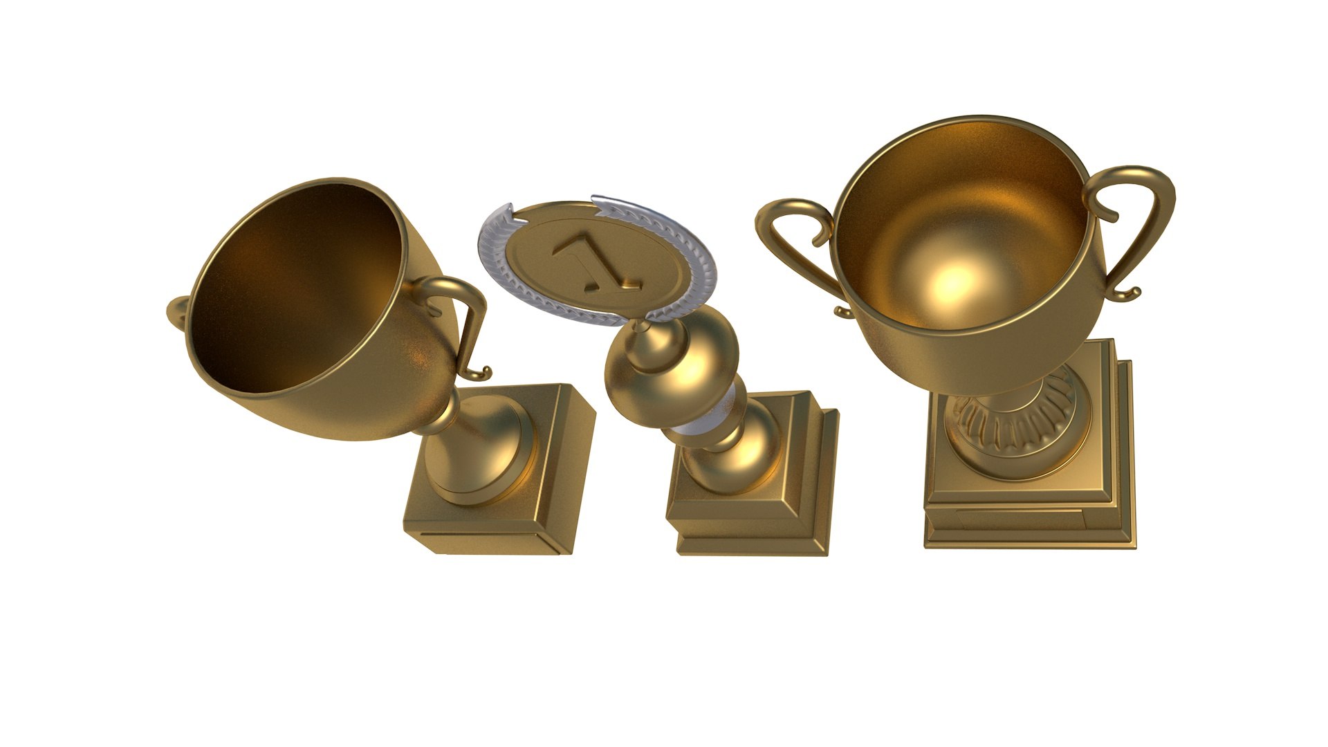 3D Winner Cups Set Model - TurboSquid 1919390