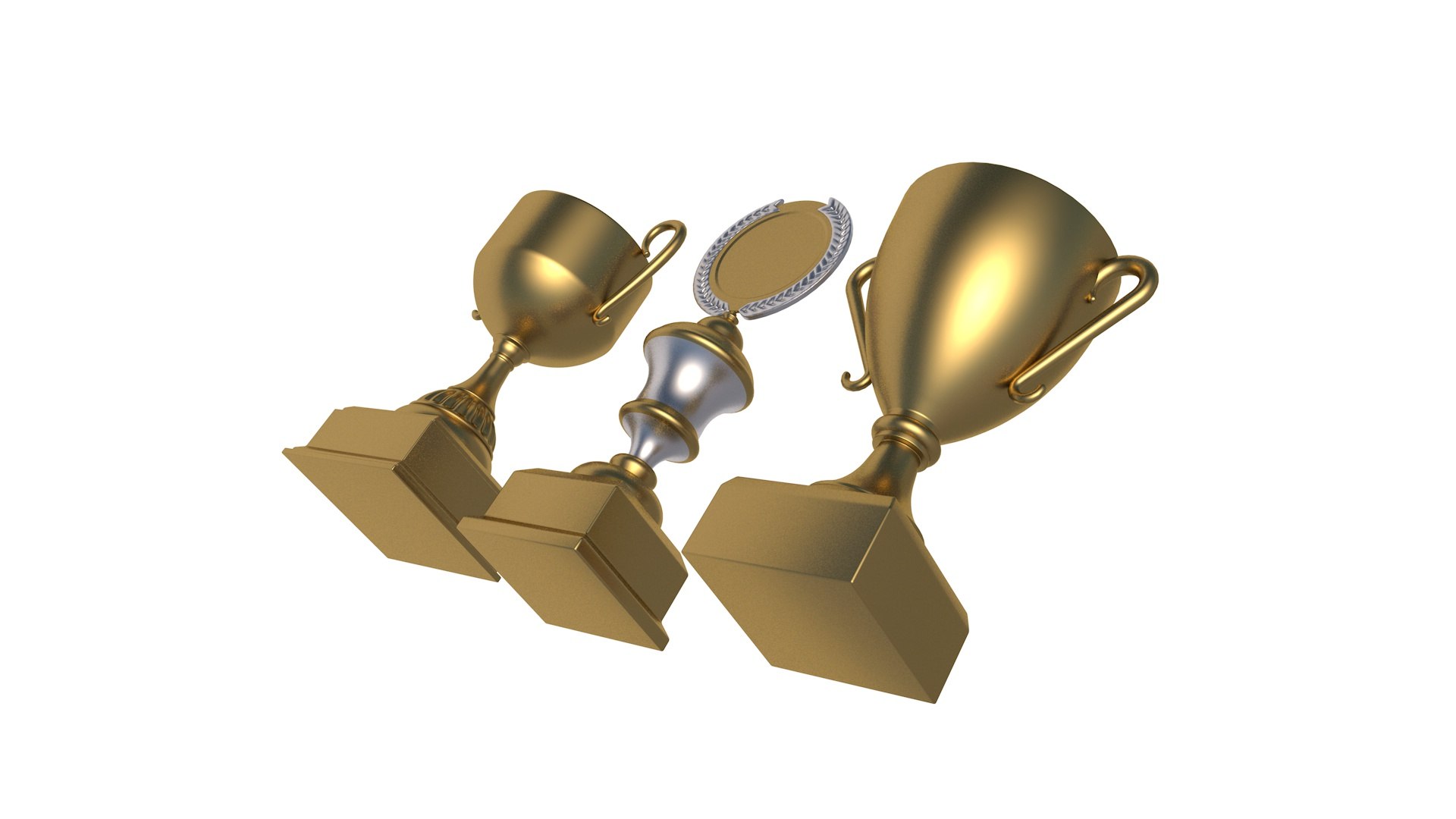 3D Winner Cups Set Model - TurboSquid 1919390