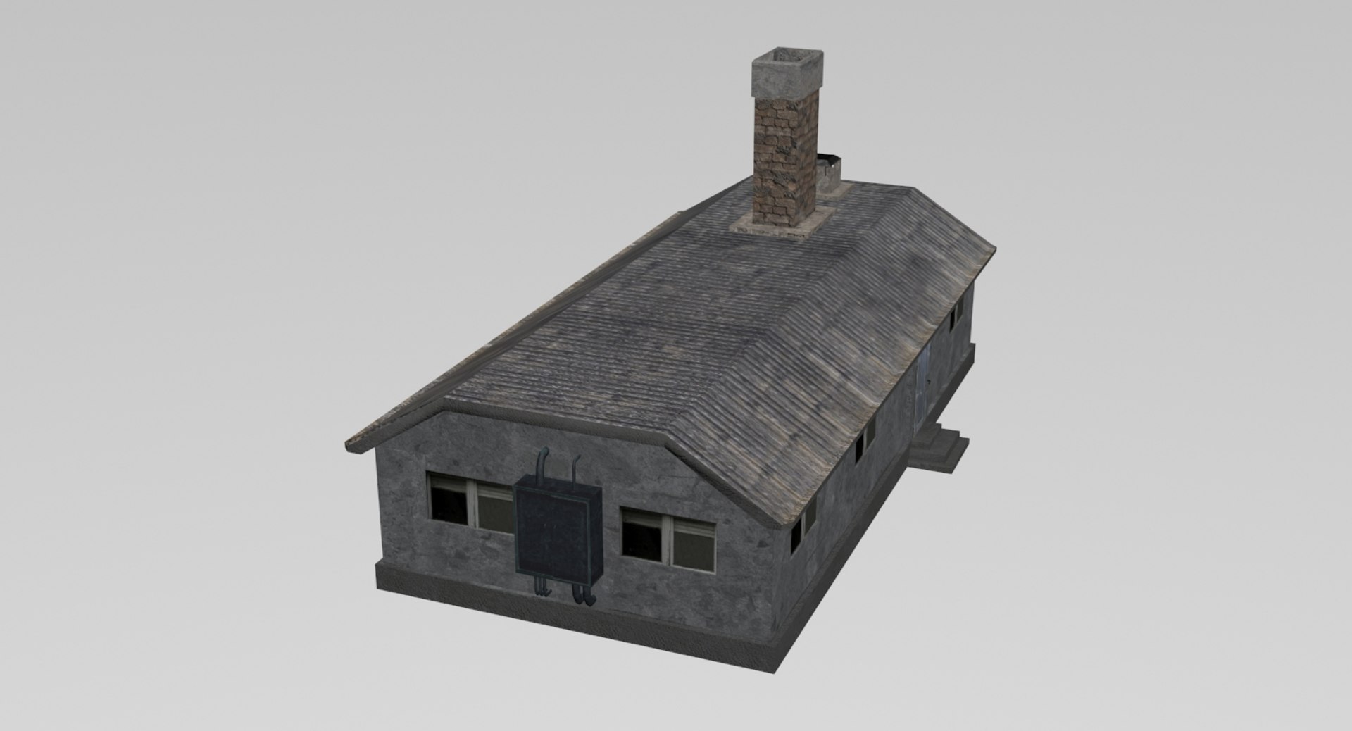 3d Stone Hovel Model