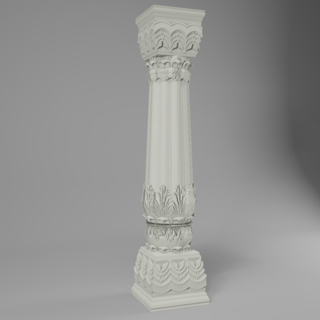 pillar indian 3d max