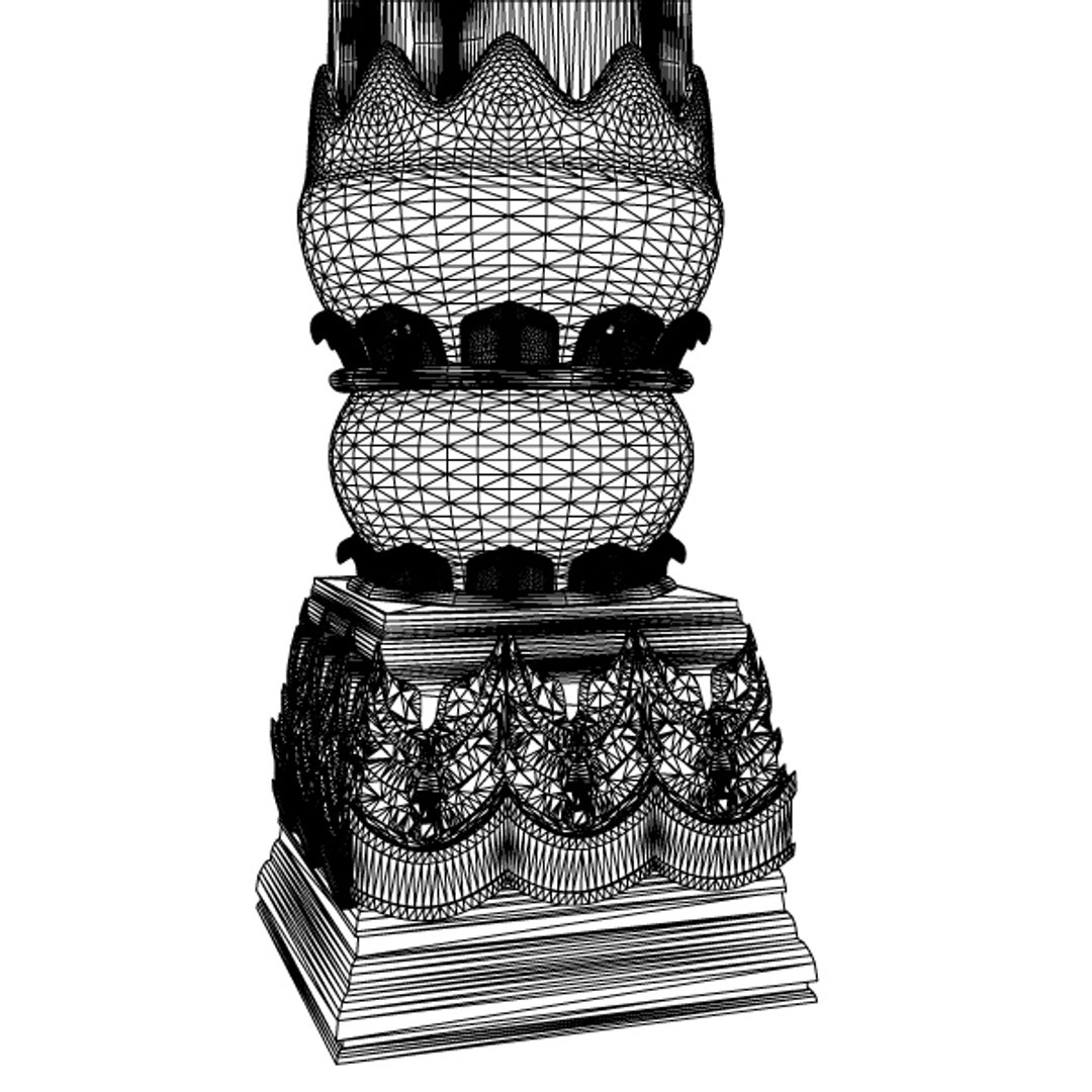 pillar indian 3d max