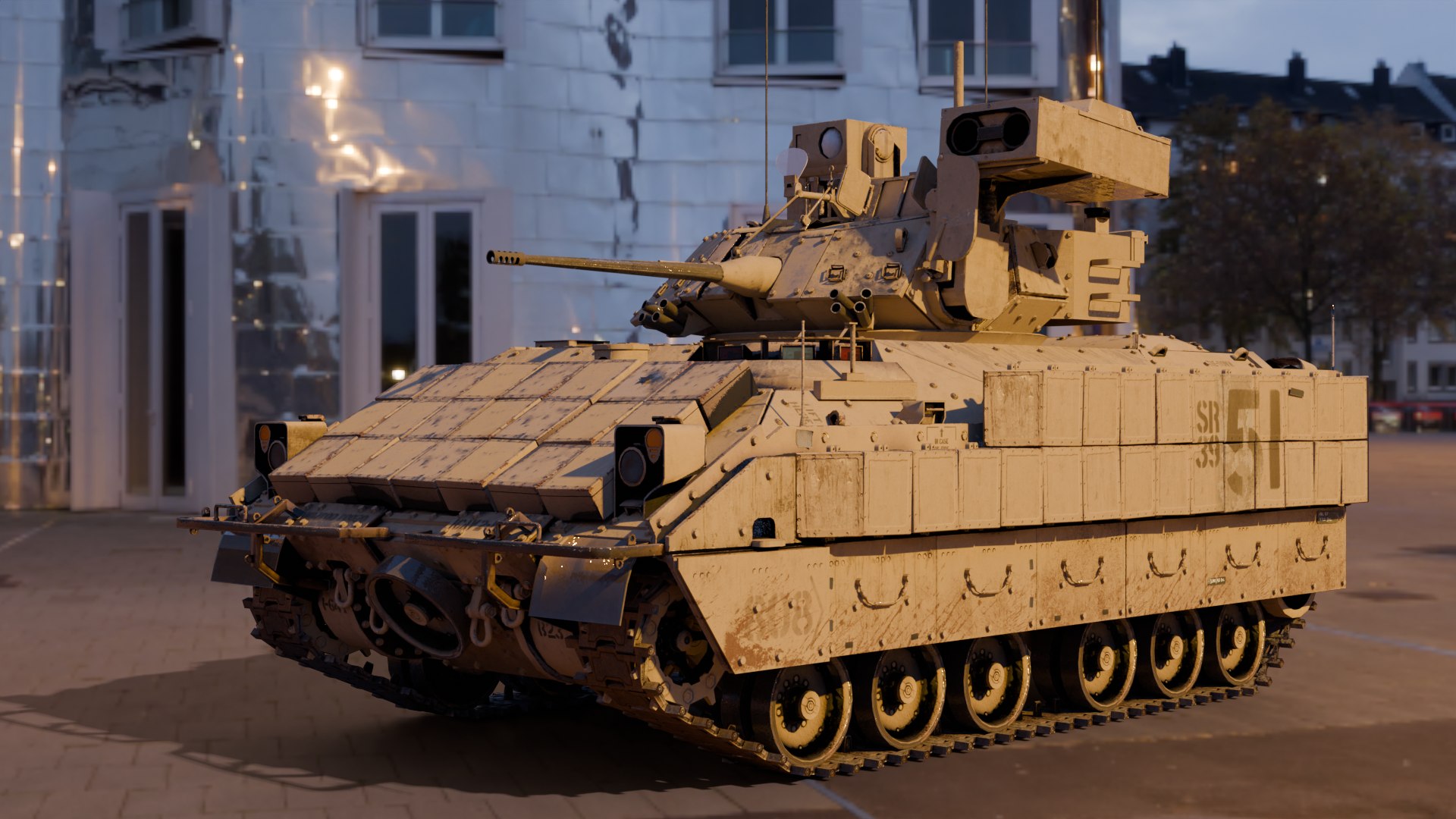 M2A3 Bradley Tank 3D Model - TurboSquid 2345065