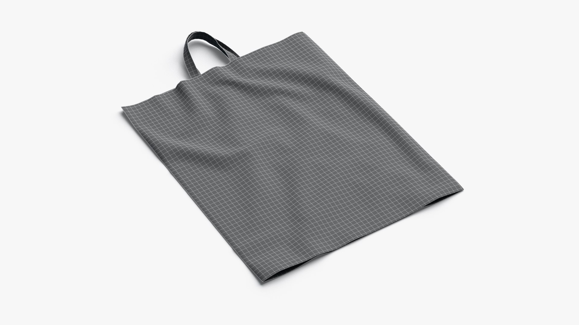 3D Model Black Loop Handle Plastic Bag - Shop Carry Packet - TurboSquid ...