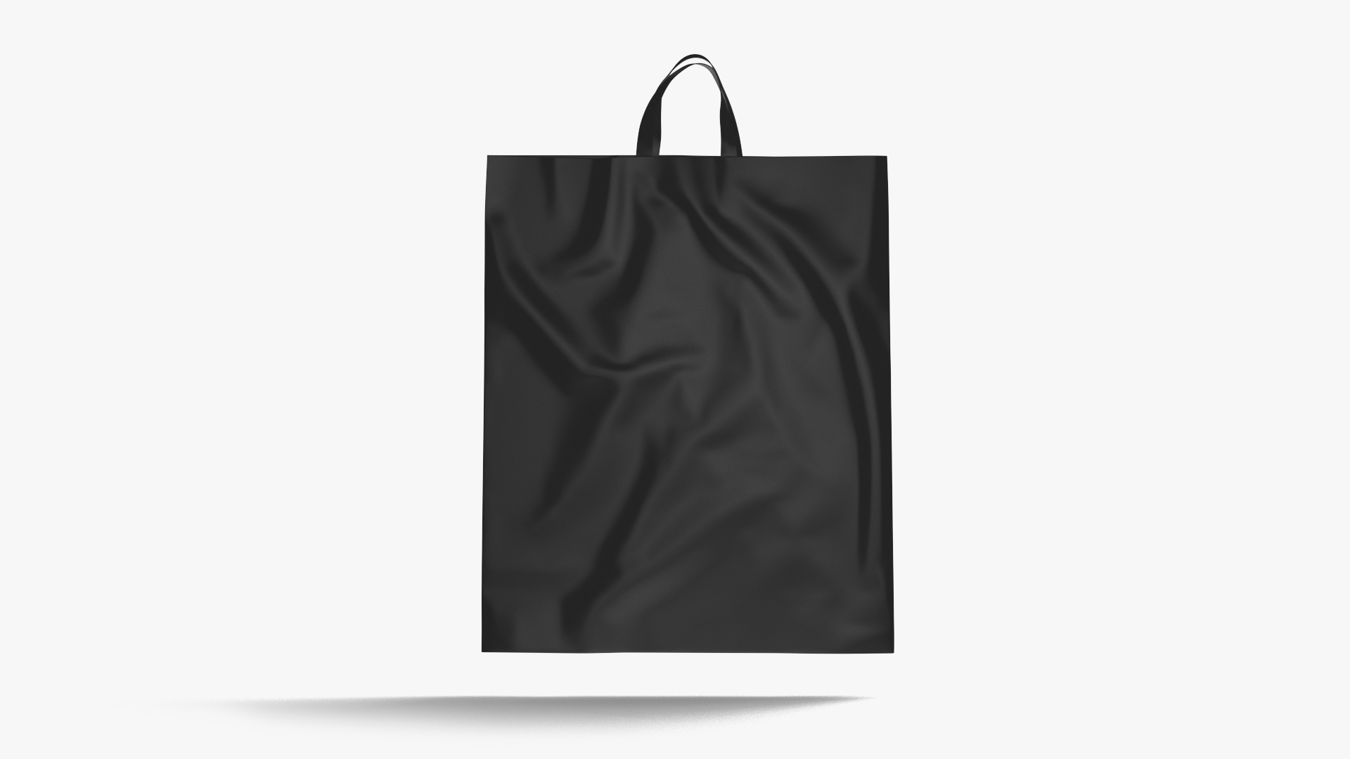 3D Model Black Loop Handle Plastic Bag - Shop Carry Packet - TurboSquid ...