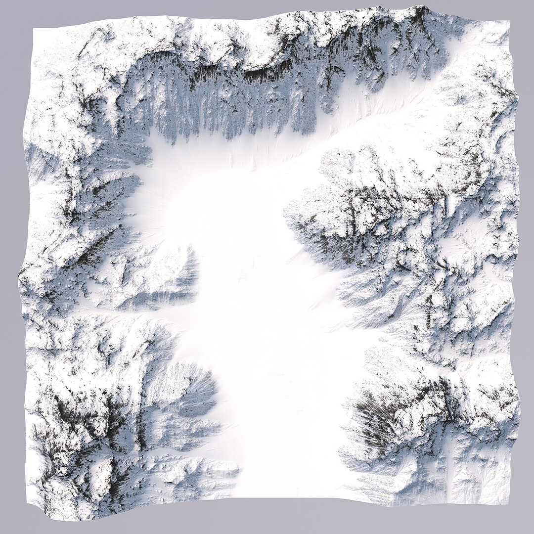 Snowy Mountain Terrain Model - TurboSquid 1188136