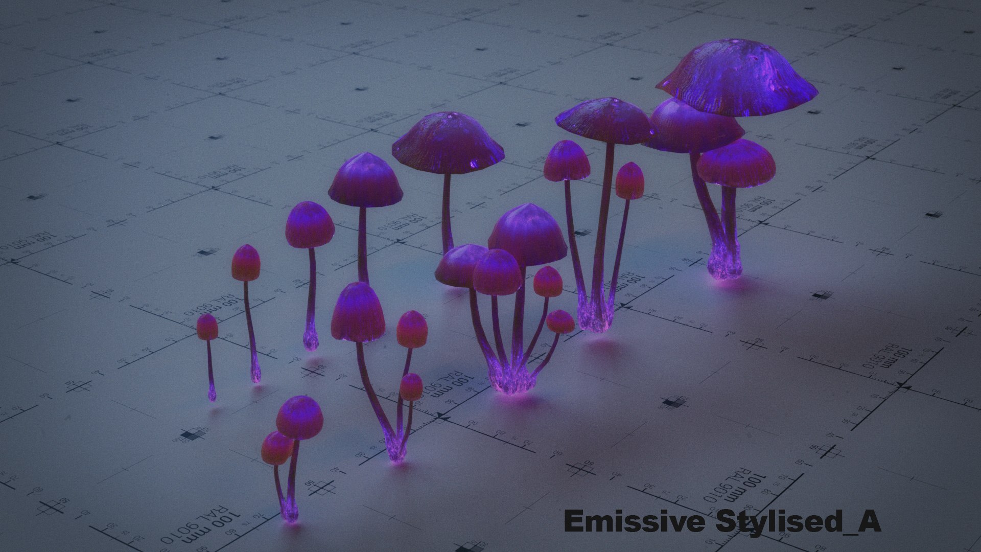 3D Mushroom Psilocybe 3 Types - TurboSquid 1300637