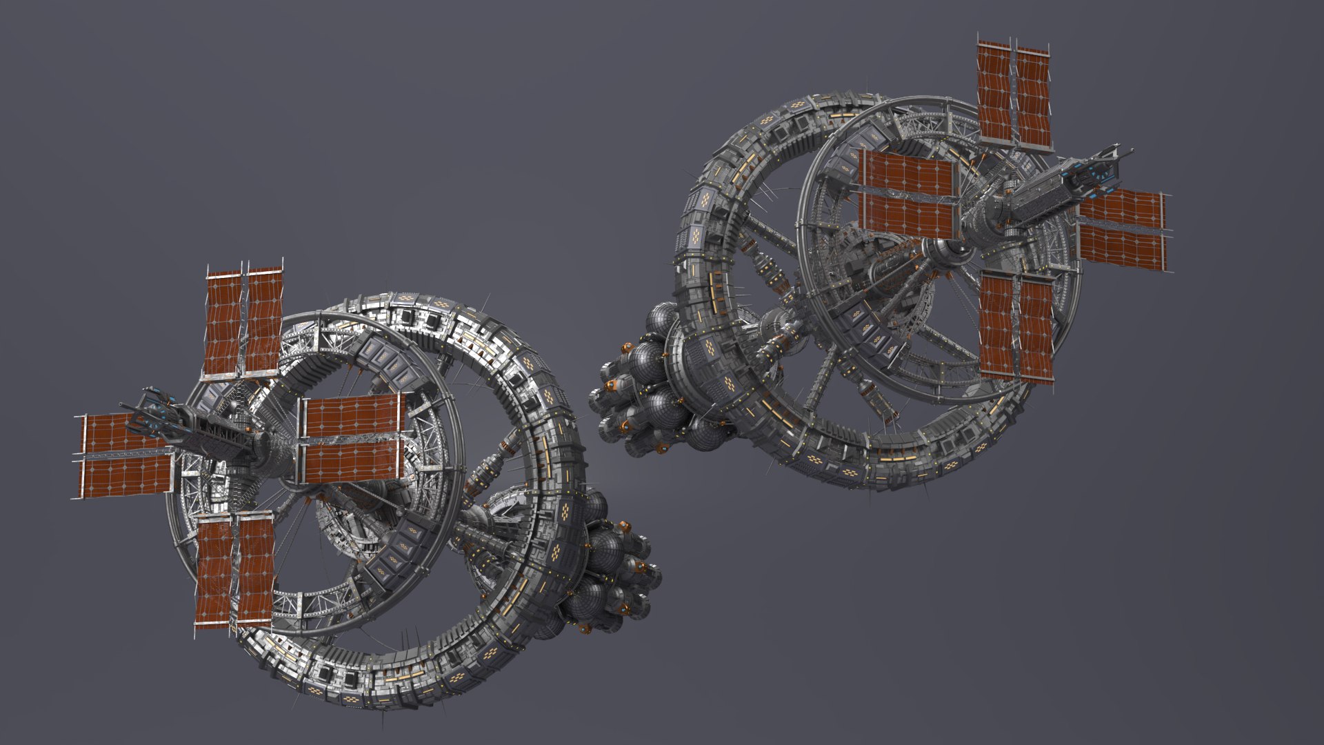 Sci-Fi Interplanetary Space Station Model - TurboSquid 2260929