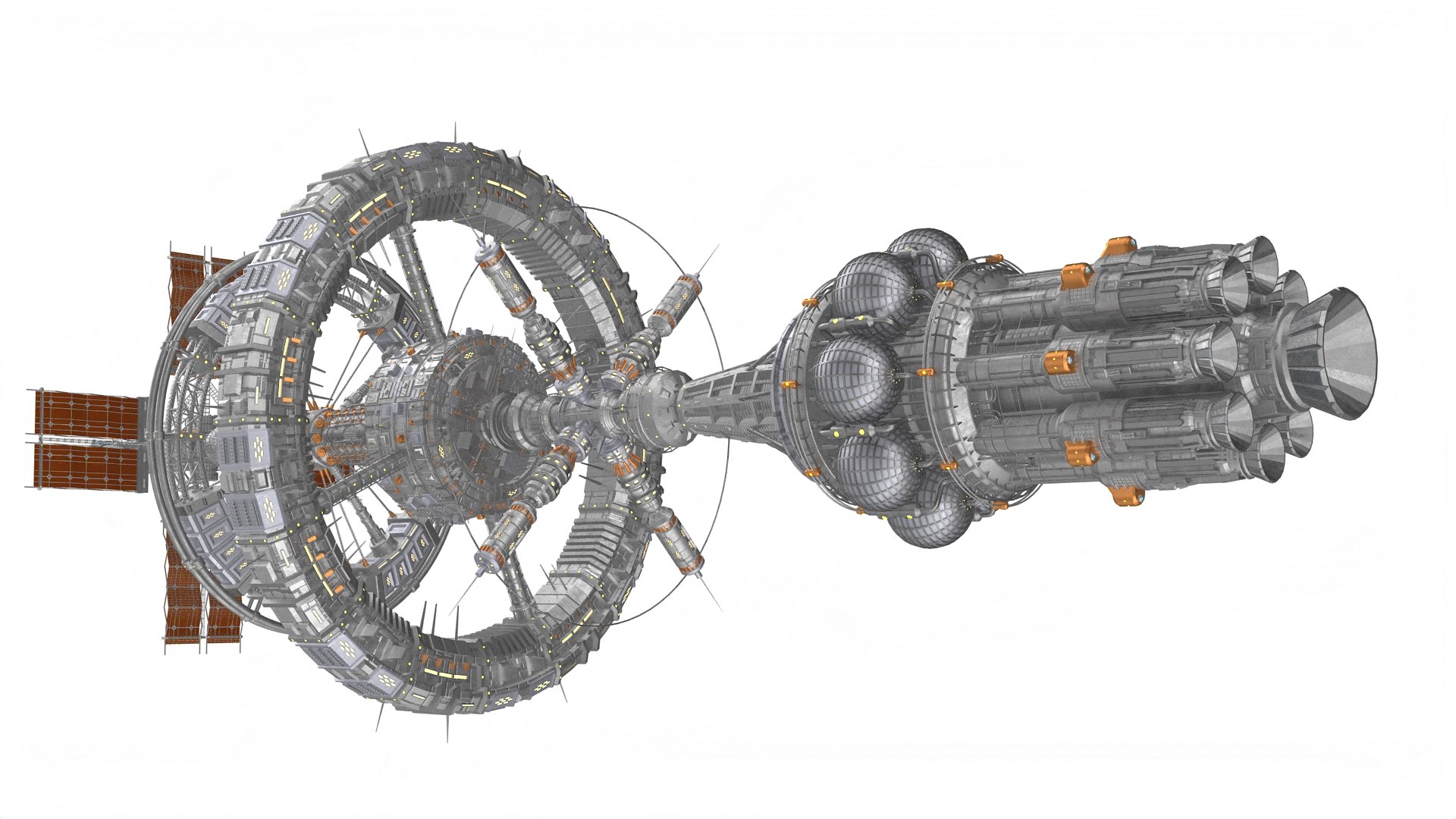Sci-Fi Interplanetary Space Station Model - TurboSquid 2260929