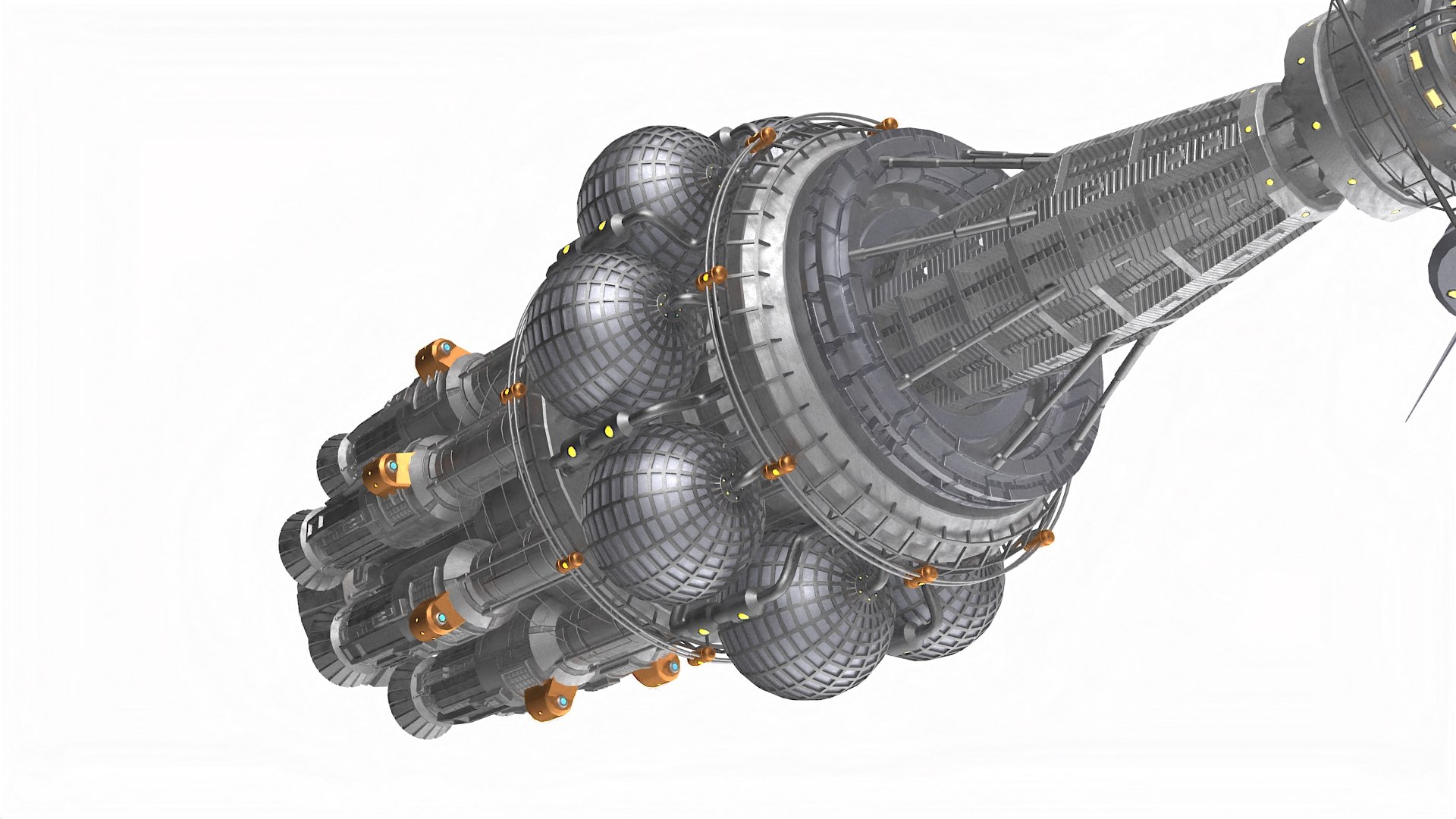 Sci-Fi Interplanetary Space Station Model - TurboSquid 2260929