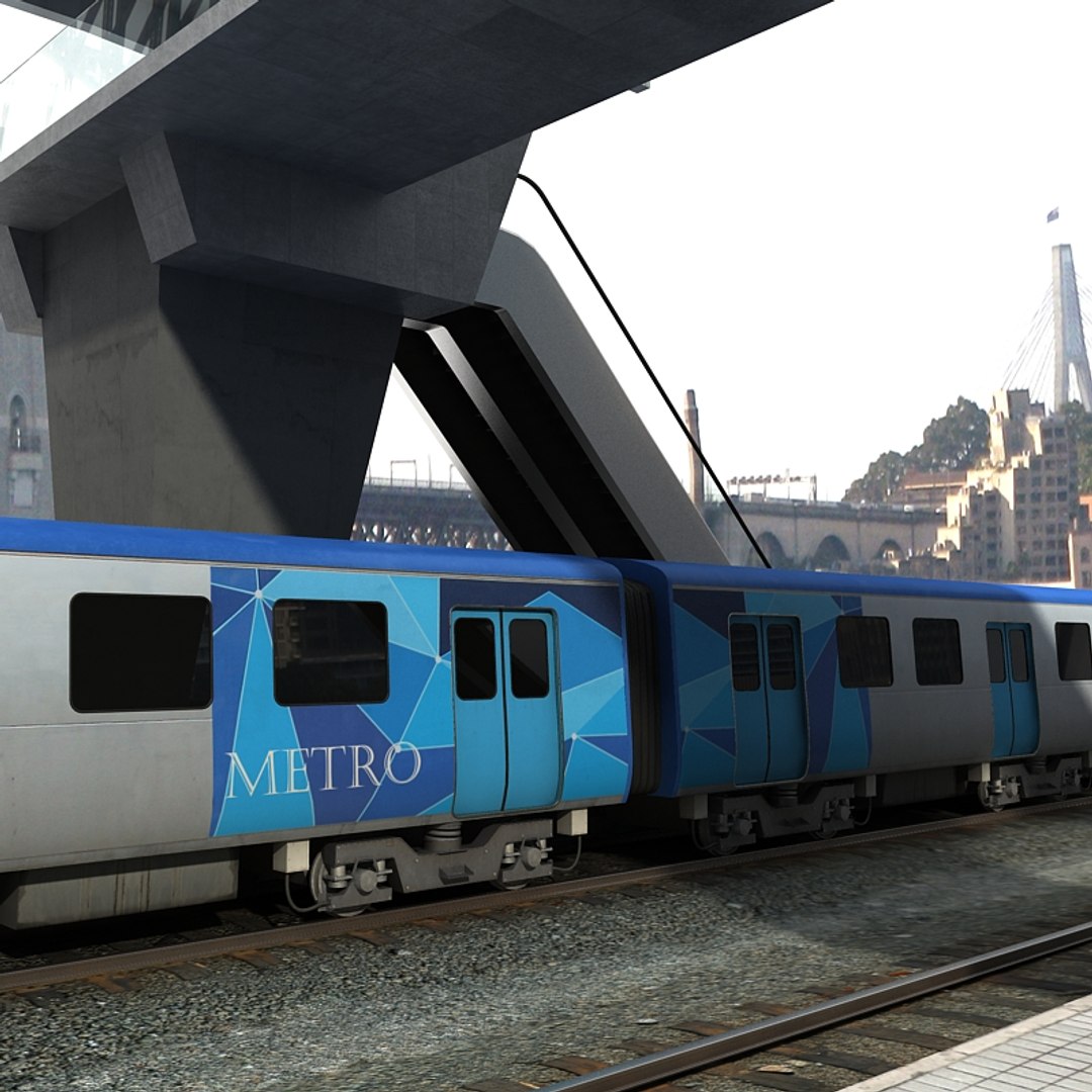 3d Model Metro Train