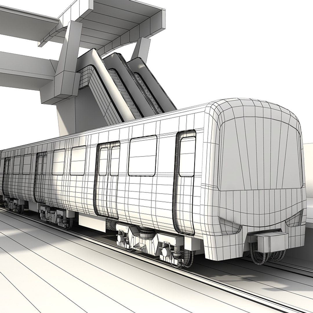 3d Model Metro Train