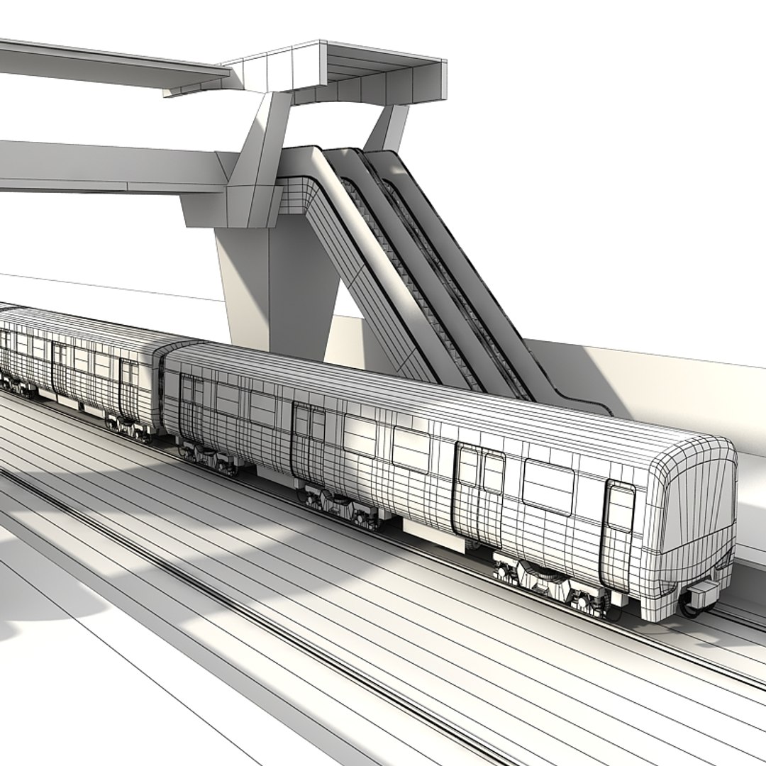 3d Model Metro Train