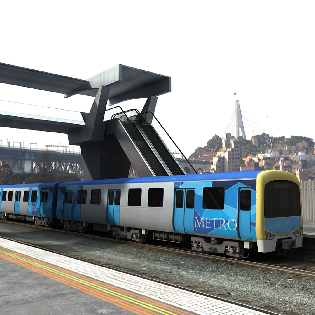 3d Model Metro Train