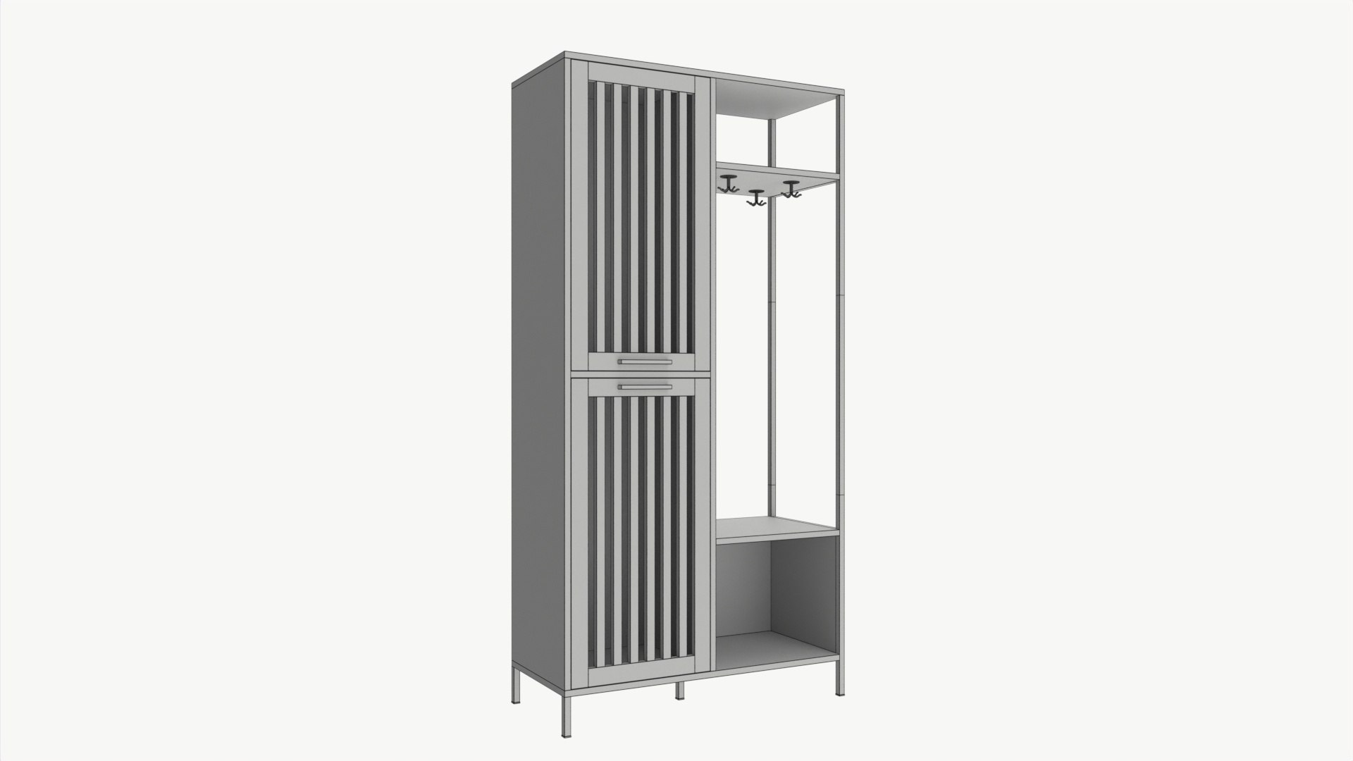 3D Cabinet Slat Door Walker Edison Model - TurboSquid 1951858