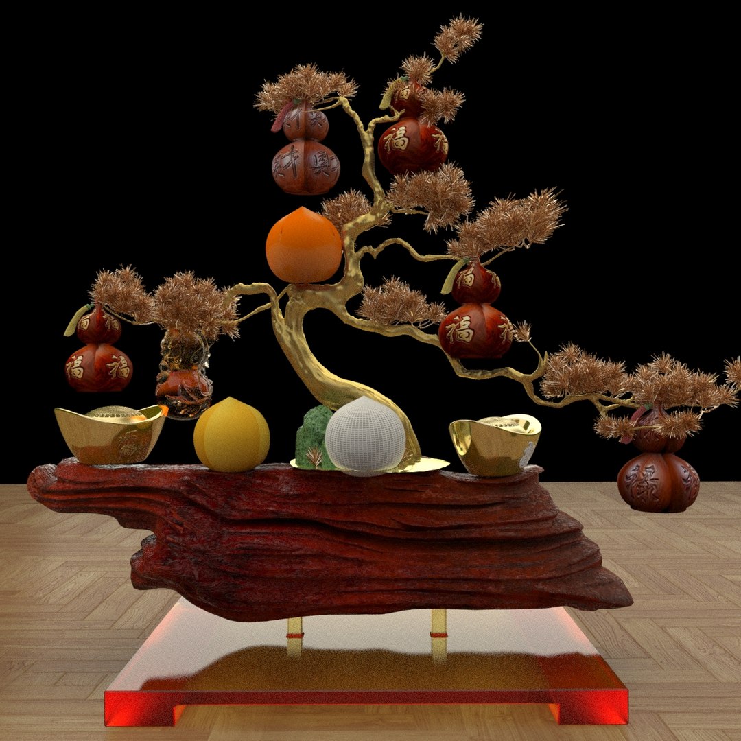 Chinese gourd tree 3D model - TurboSquid 1992767