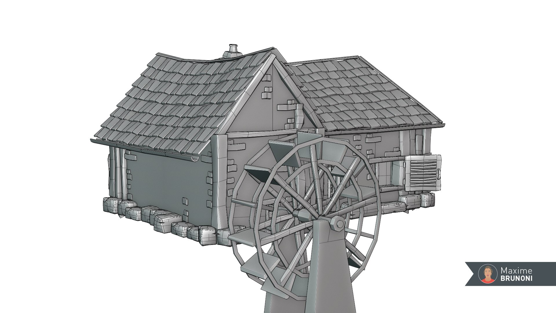 3D Model Water Mill - TurboSquid 1727927