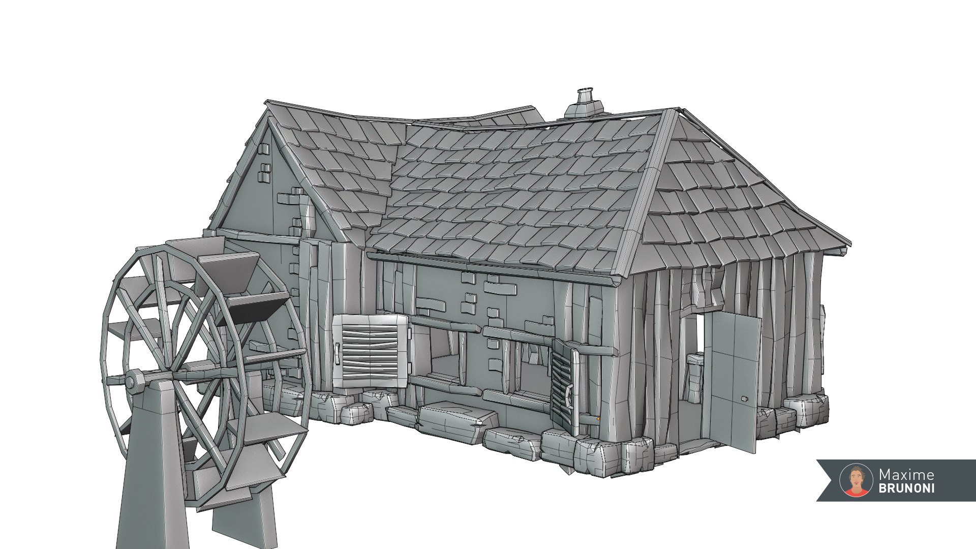 3D Model Water Mill - TurboSquid 1727927