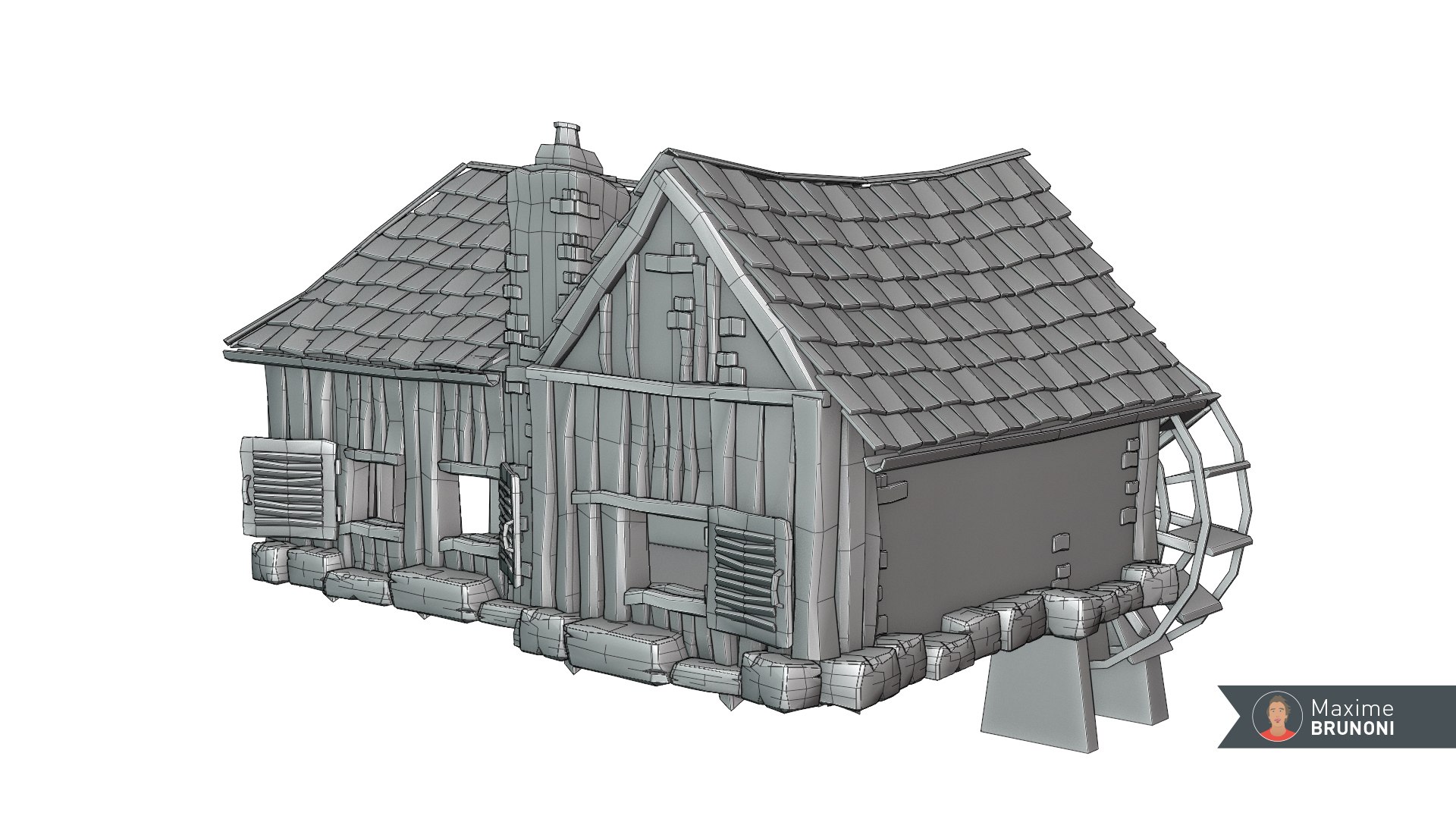 3D Model Water Mill - TurboSquid 1727927