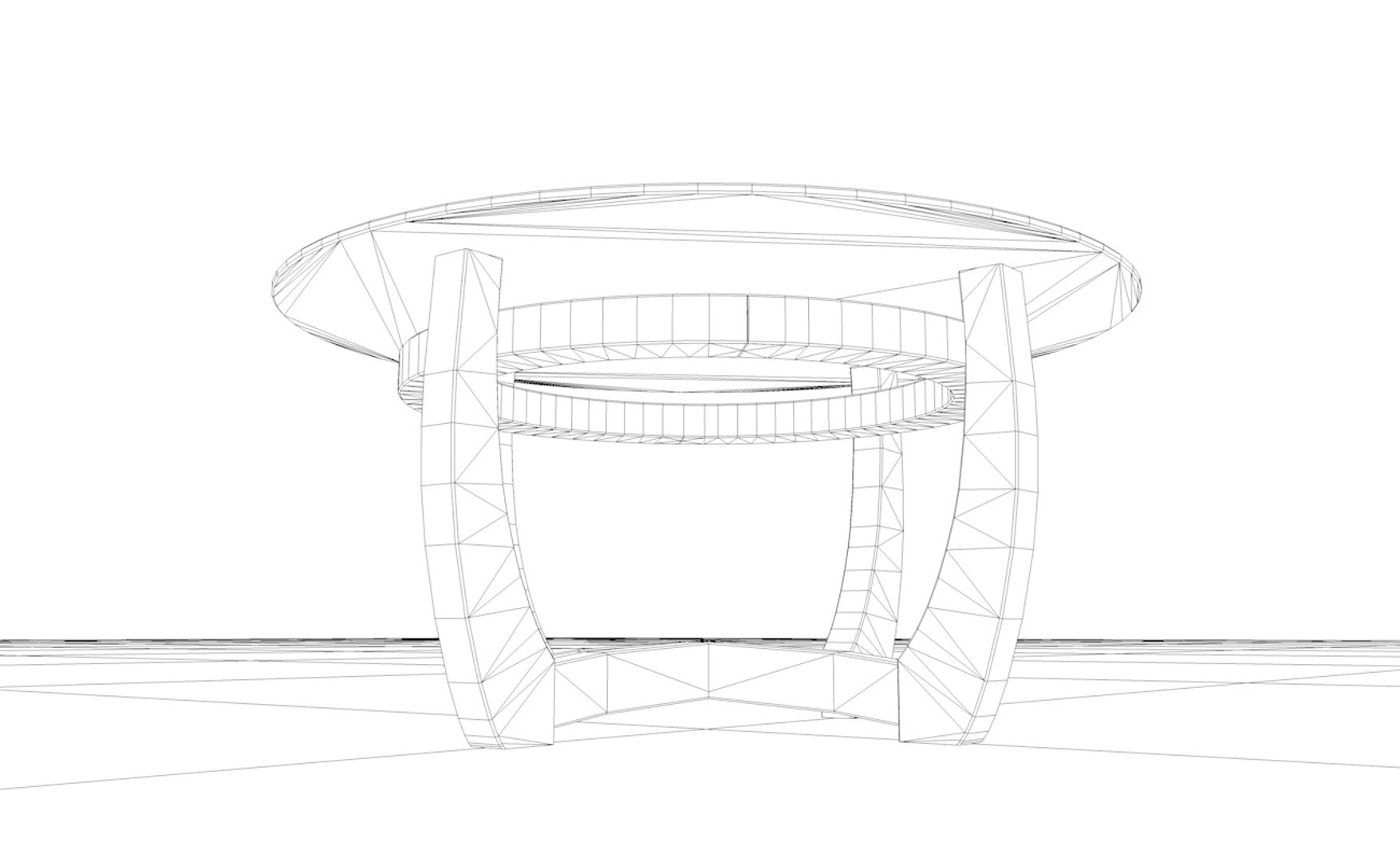 Futuristic Table 3D - TurboSquid 1383661