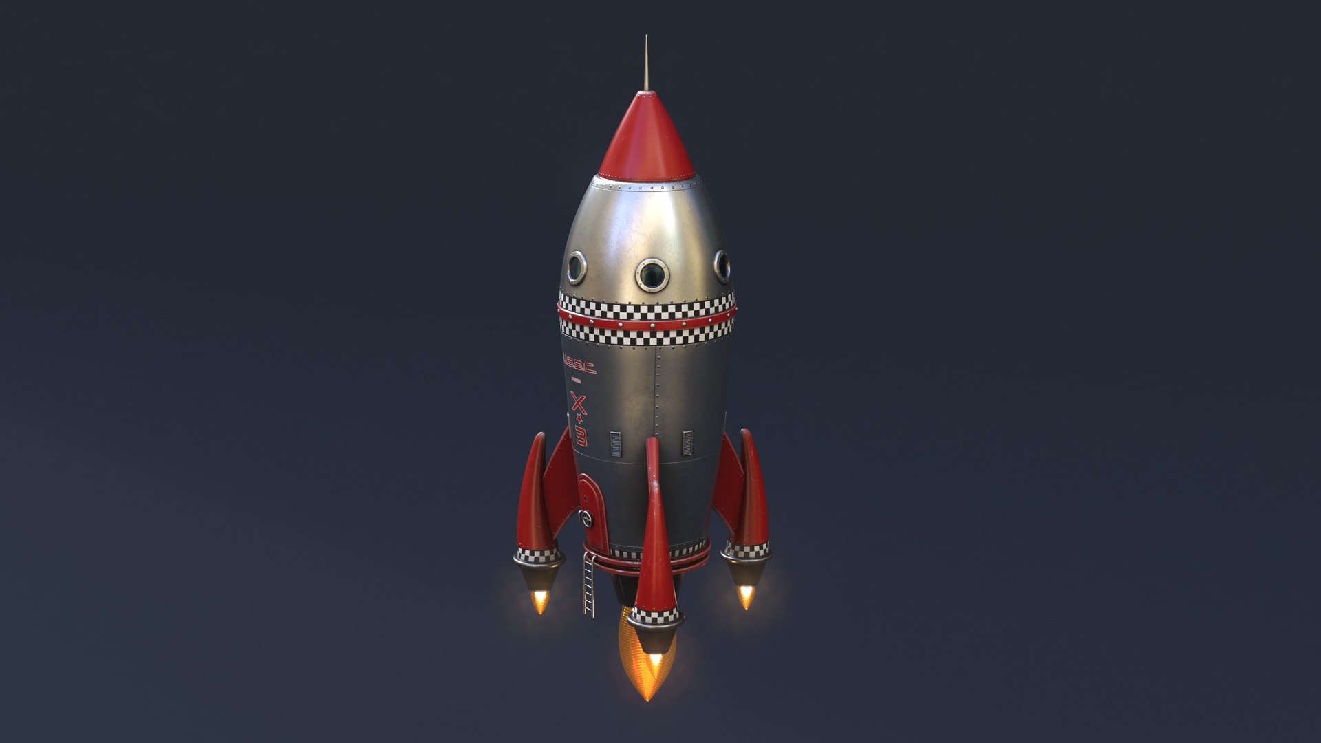 Toy Rocket 3D Model - TurboSquid 1613221