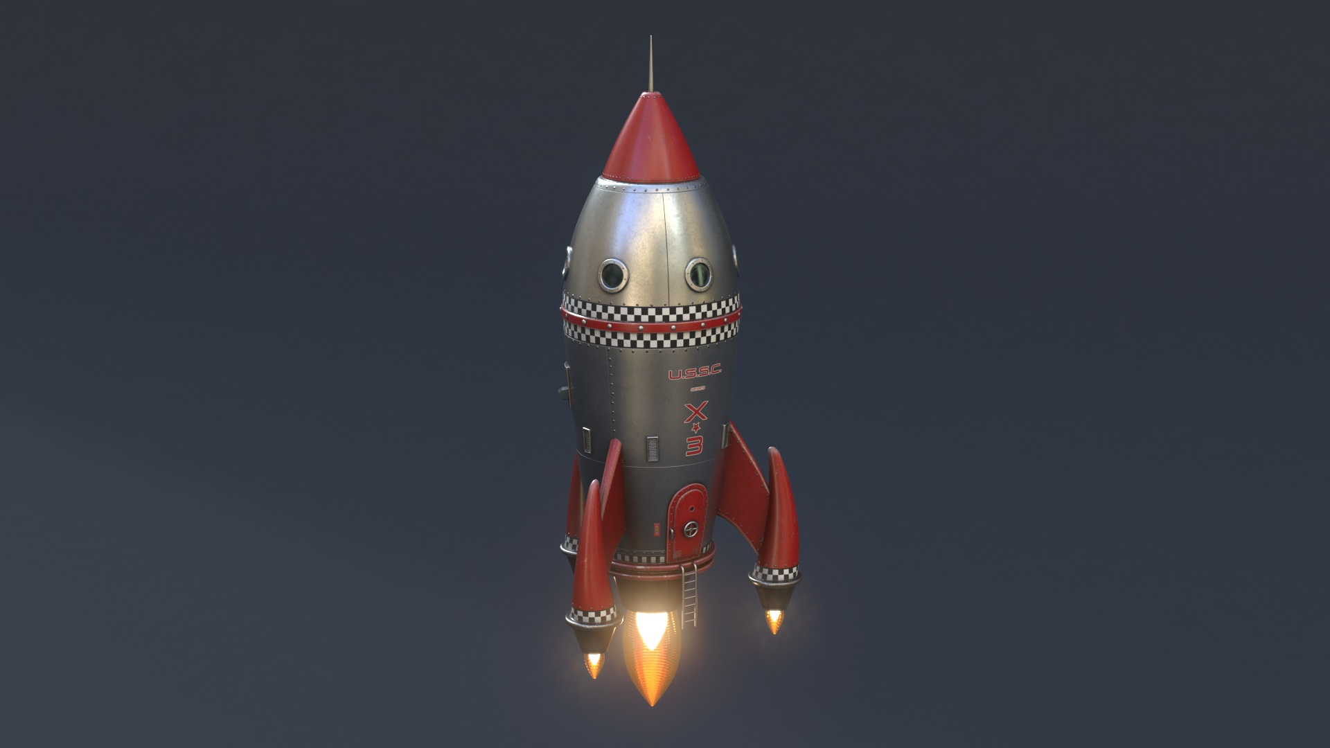 Toy Rocket 3D Model - TurboSquid 1613221
