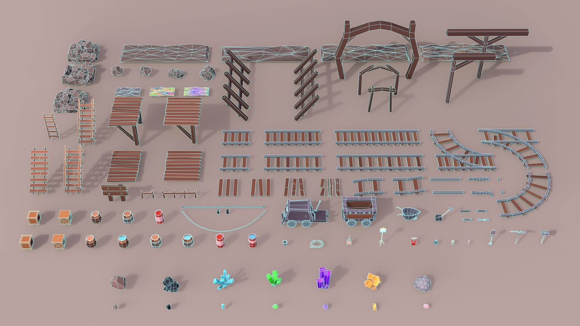 3D LowPoly Stylized Mining Asset - TurboSquid 2383286