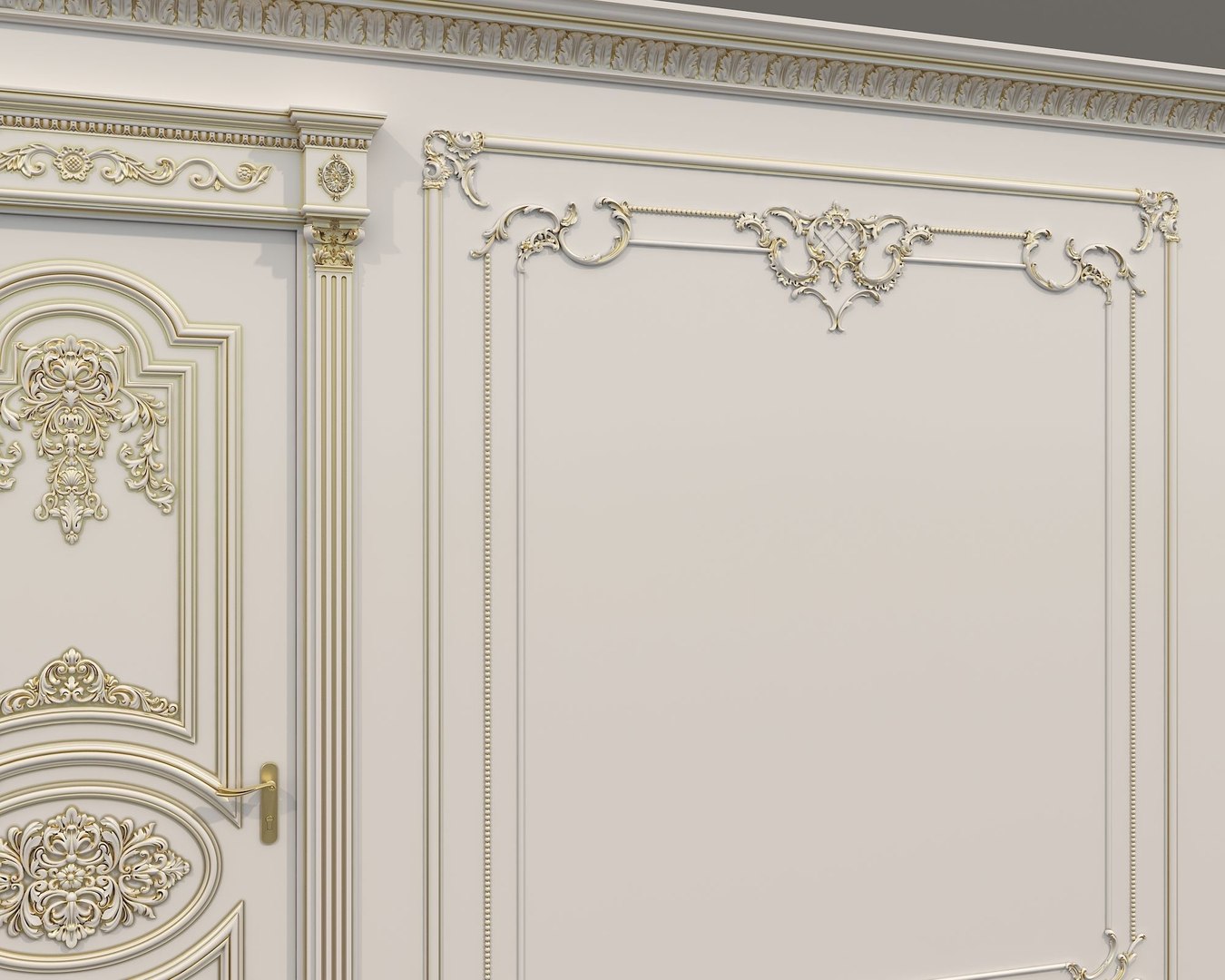 3D Model Wall Molding In Classic French Style 39 - TurboSquid 2274173