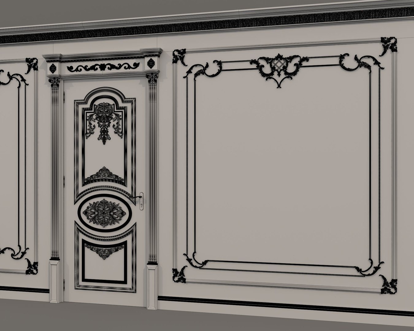 3D Model Wall Molding In Classic French Style 39 - TurboSquid 2274173