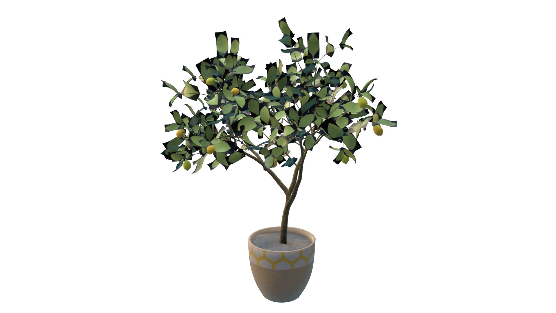 3D Potted Lemon Tree 3D Model - TurboSquid 2305124