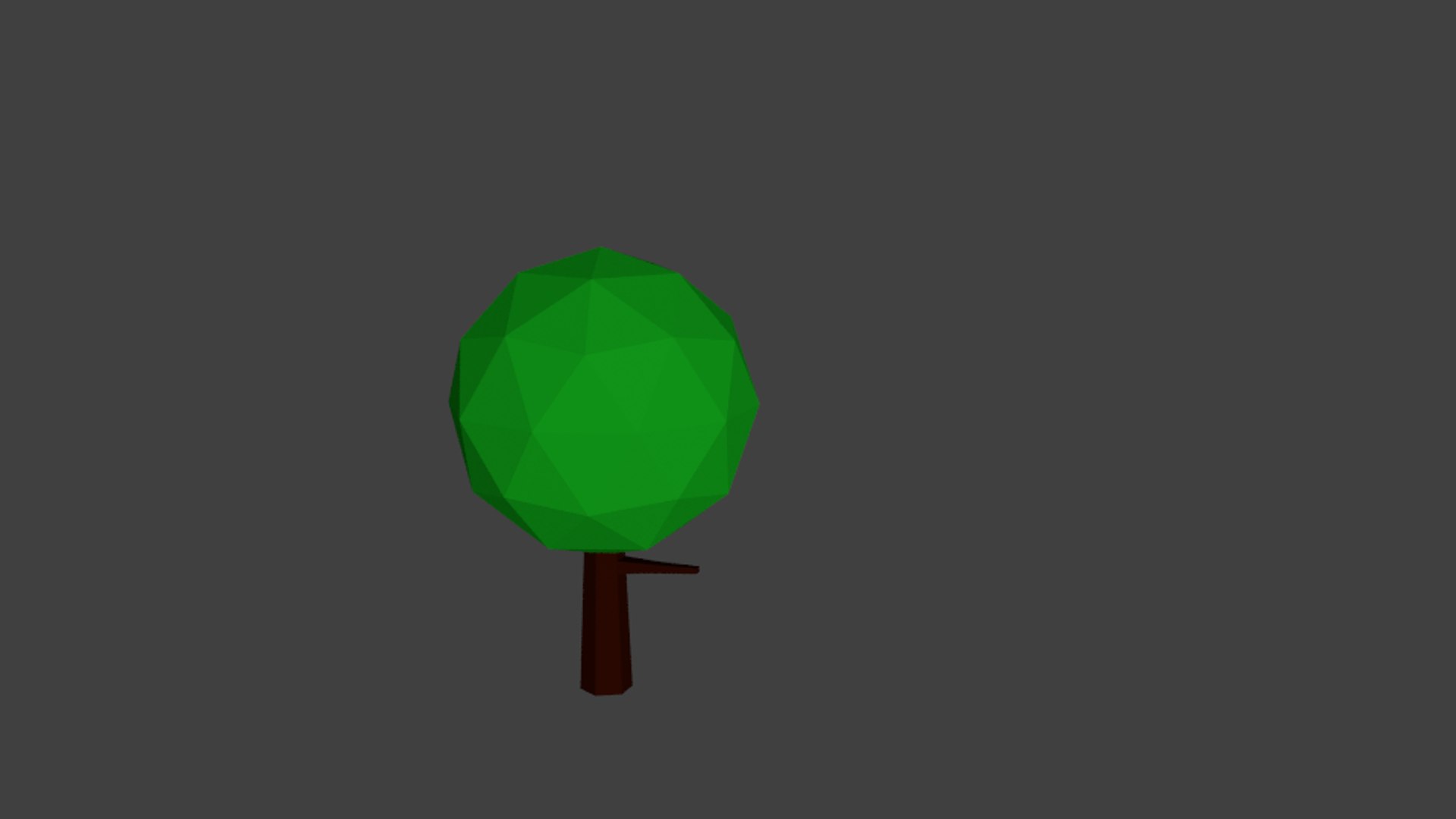 3d lowpolly tree model
