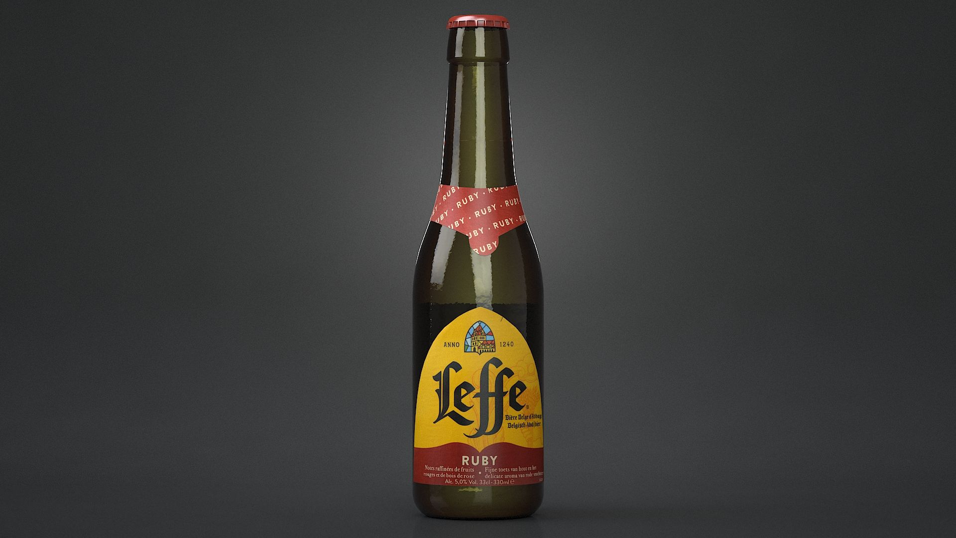 Leffe Ruby Beer Bottles 3D Model - TurboSquid 1626567