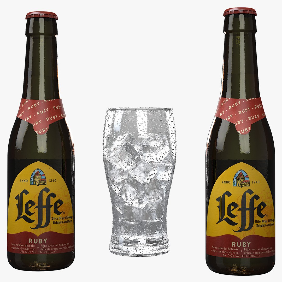 Leffe Ruby Beer Bottles 3D Model - TurboSquid 1626567