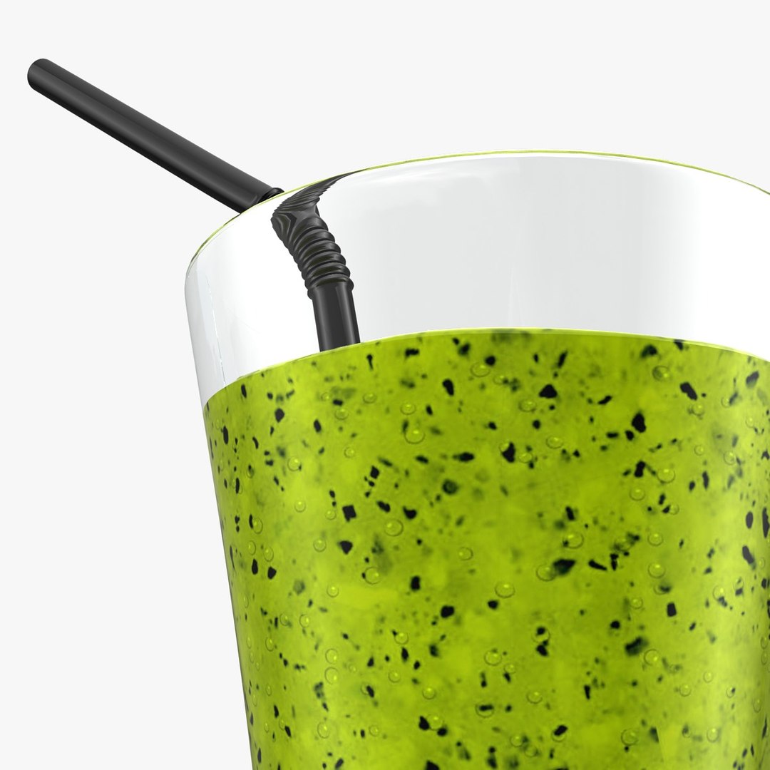 3d model realistic smoothie kiwi