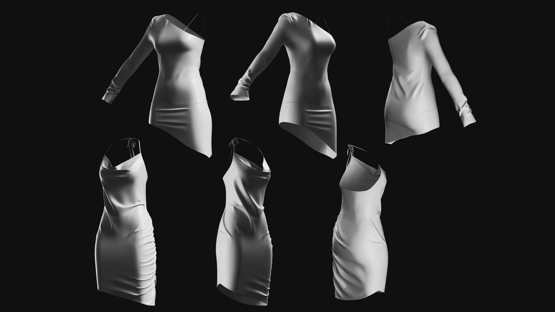 3D Basemesh Dress Collection V1 - TurboSquid 2191217