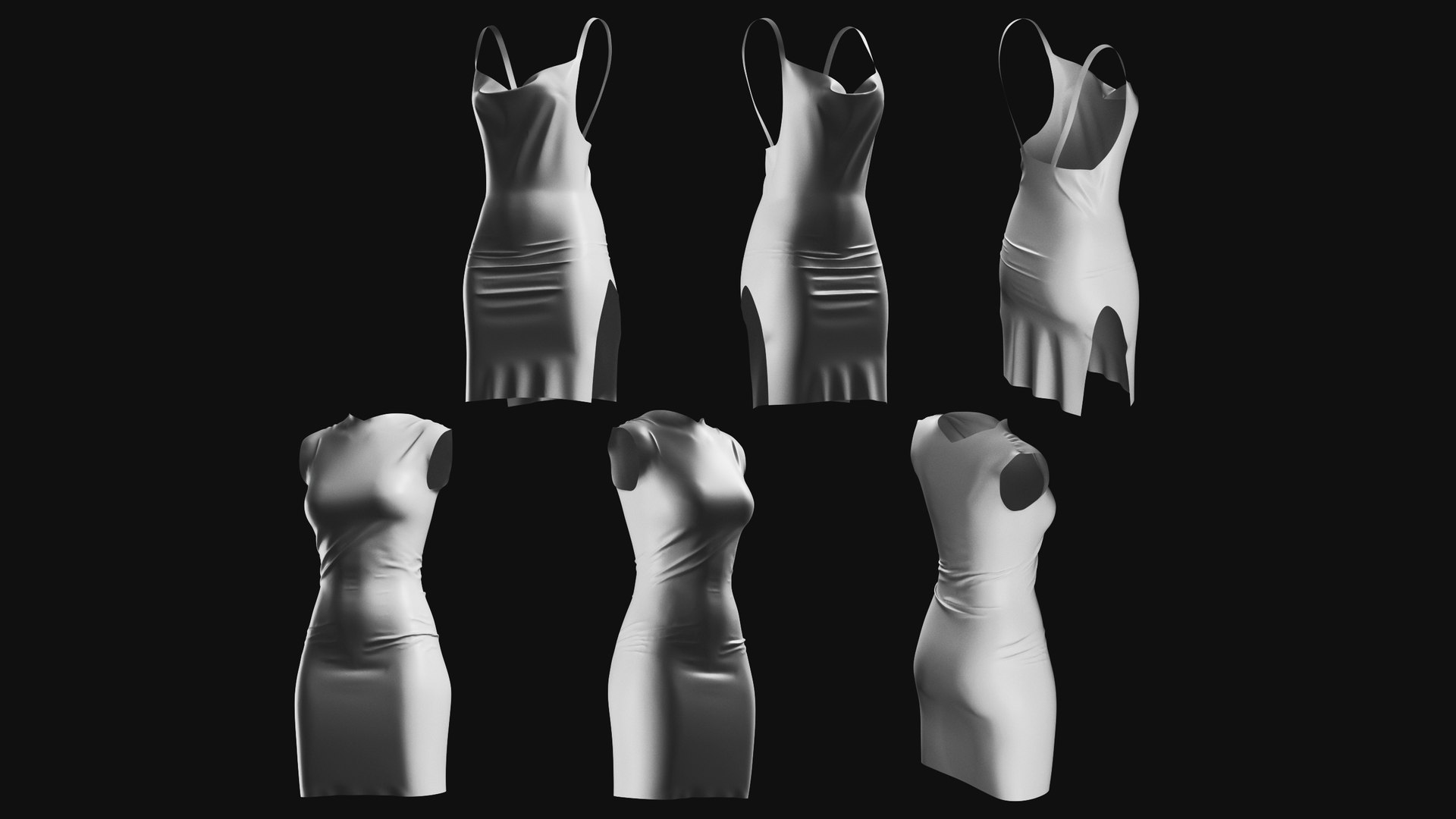 3D Basemesh Dress Collection V1 - TurboSquid 2191217