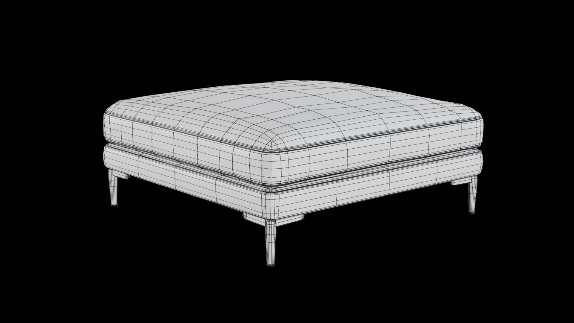 3D Ottoman Chair Seat Model - TurboSquid 1685671