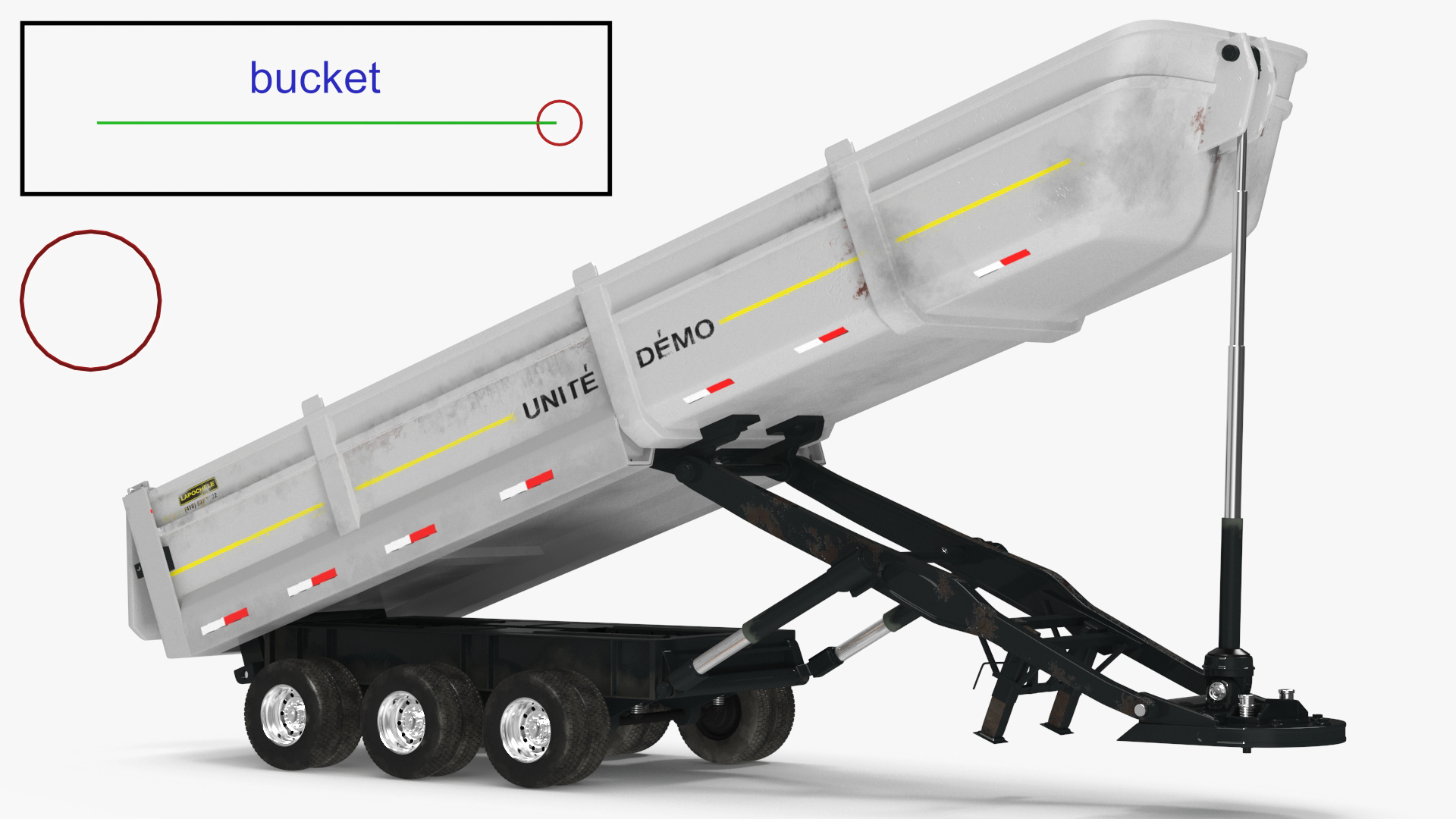 3D Dump Trailer With Hydraulic Lift Rigged Model - TurboSquid 2193528