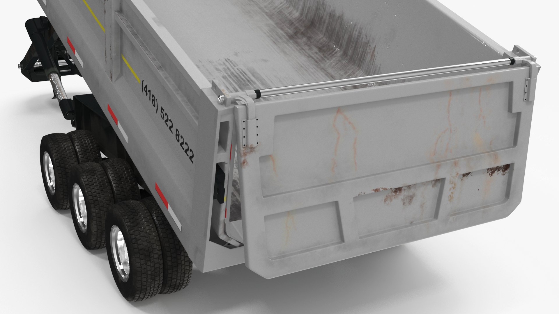 3D Dump Trailer With Hydraulic Lift Rigged Model - TurboSquid 2193528