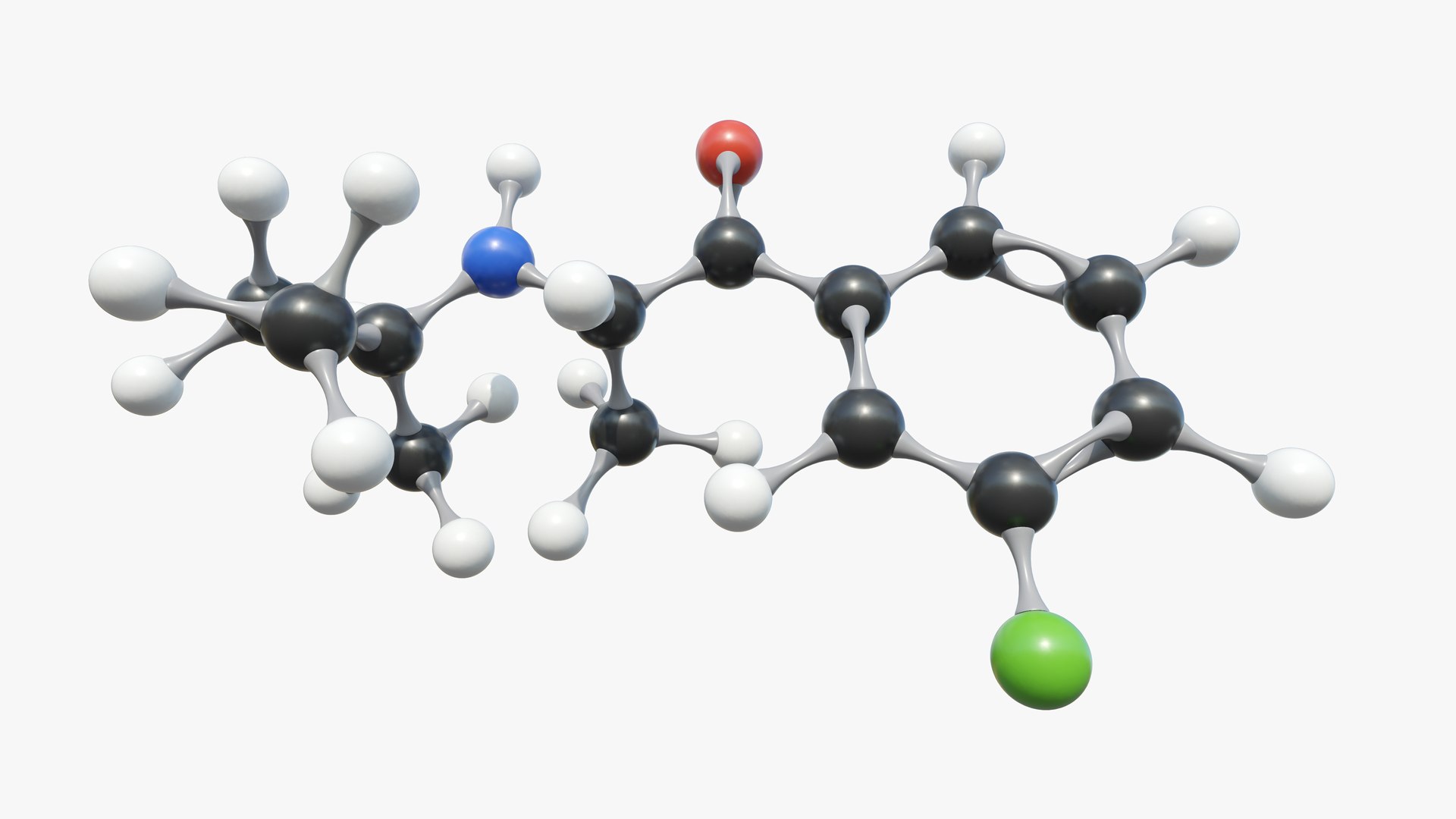 3D Model Bupropion Molecule With PBR 4K 8K - TurboSquid 1942305