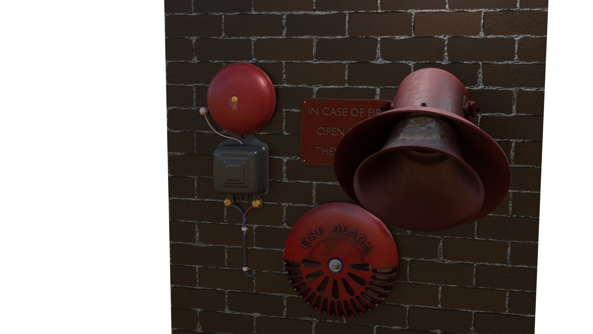 3D Fire Alarm Trio Model - TurboSquid 1745913