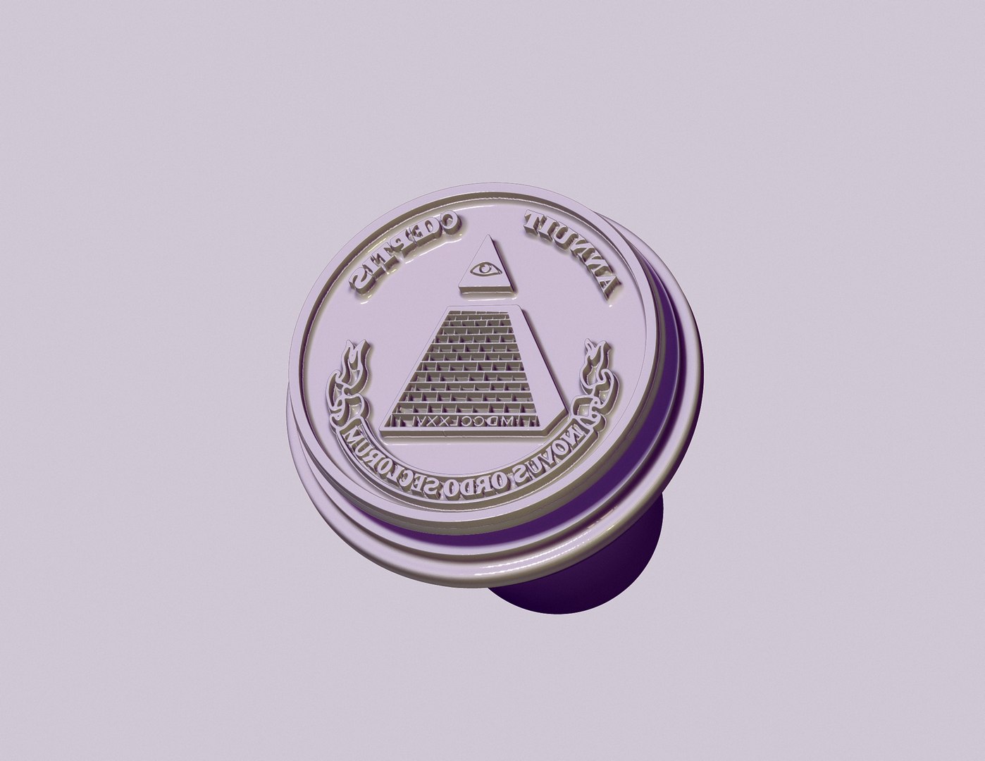 Stamp Seal With Masonic Symbols 3D Model - TurboSquid 1967090